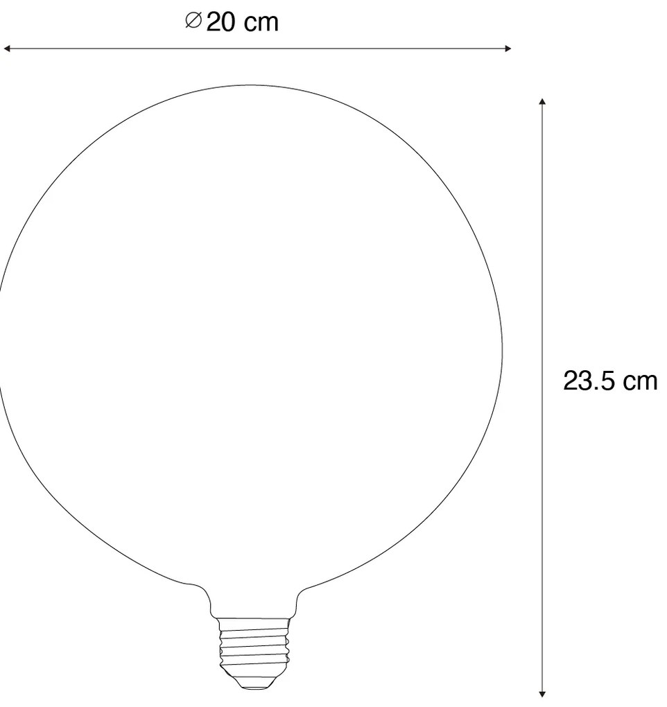 LED žárovka E27 G200 bílá 4W 250lm 1800K
