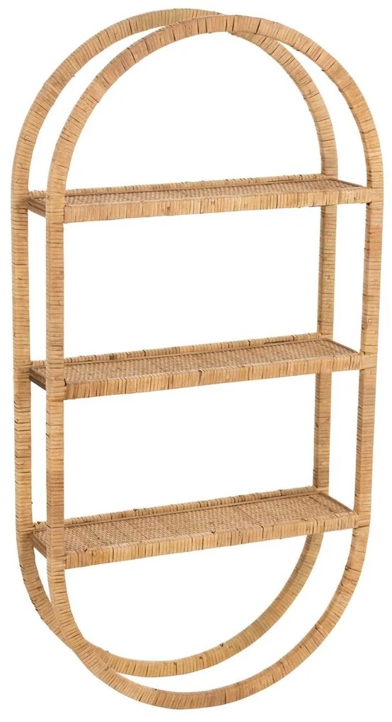 Nástěnná oválná ratanová polička Rattan Boom - 56*20*110cm