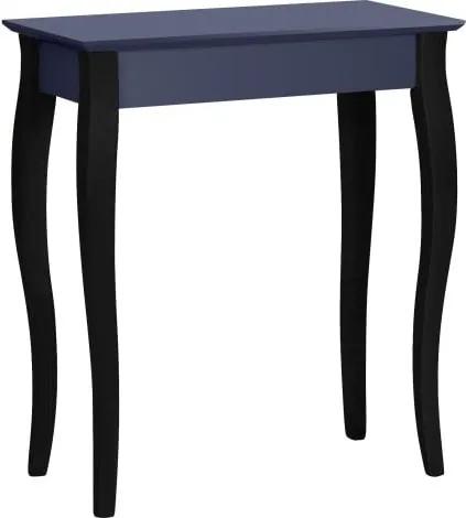 Grafitově šedý konzolový stolek s černými nohami Ragaba Lilo, šířka 65 cm