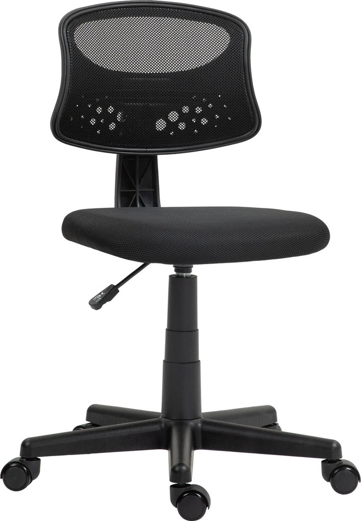 Kancelářská židle HOMCOM bez područek, ergonomická, síťovaná, otočná, nastavitelná výška, 120 kg nosnost | Aosom