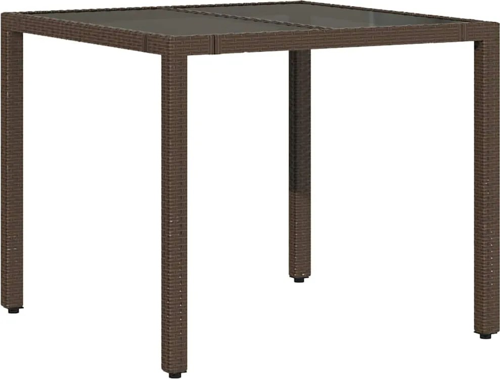 3dílný zahradní bistro set s poduškami hnědý polyratan 3277187