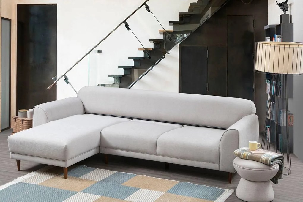 Designová sedačka Haylia 287 cm béžová - levá