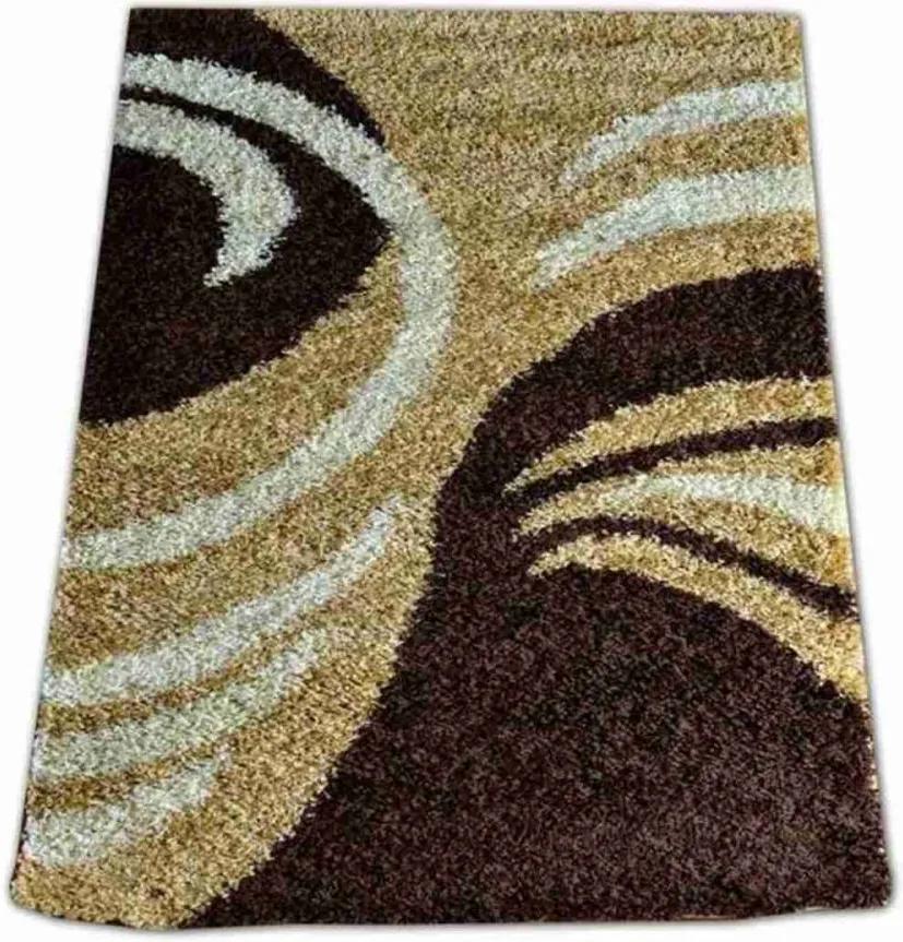 Kusový koberec Shaggy vlas 50 mm Lunke hnědý, Velikosti 80x150cm