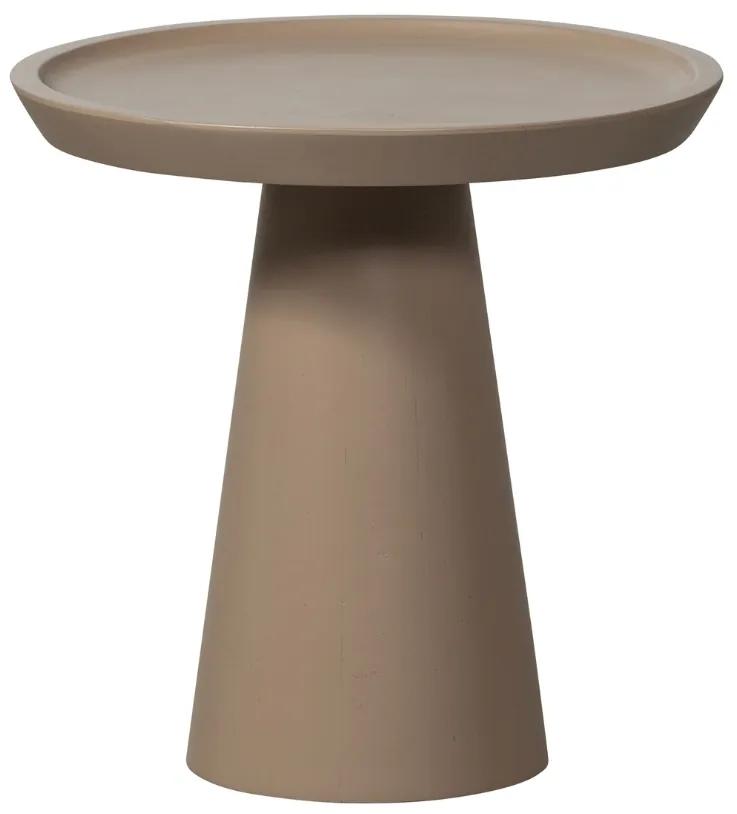 OnaDnes -20% Hoorns Hnědý dřevěný odkládací stolek Elvira 45 cm