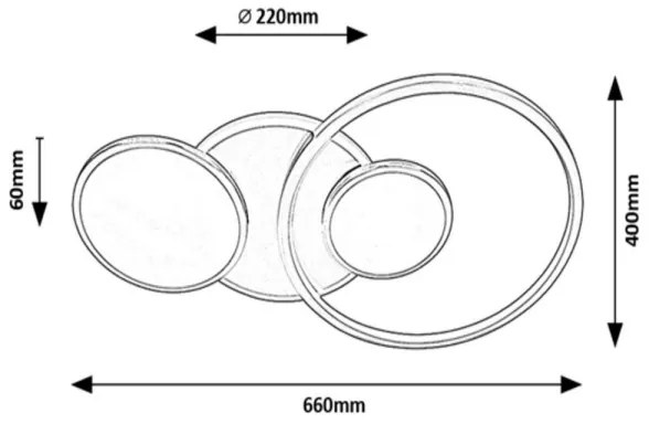 Rabalux 6890 - LED Přisazený lustr FULVIA LED/50W/230V lesklý chrom