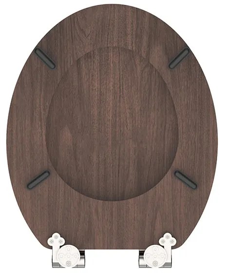 Eisl Sanitär WC prkénko MDF Soft Close Dark Wood 80193