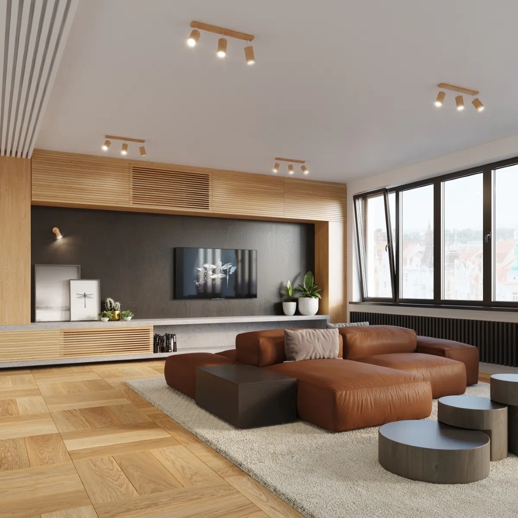 Sollux Lighting Stropní svítidlo BERG 2 přírodní dřevo