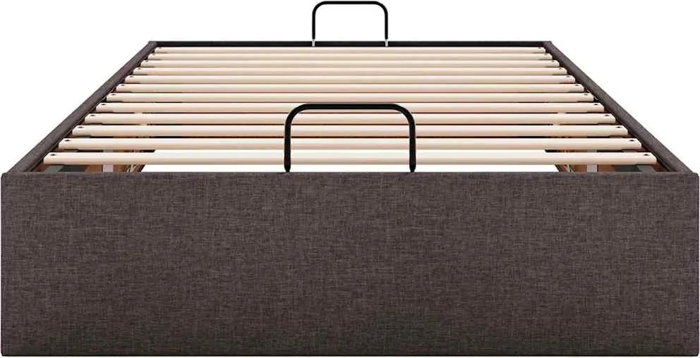 Osmanský rám postele bez matrací tmavě šedá 90x200 cm textil 3310850