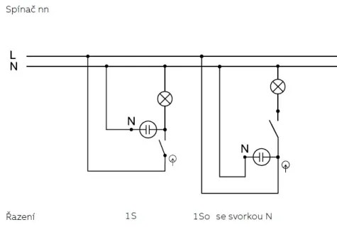 ABB vypínač č.1So, 1S 3559-A21345 se svorkou N