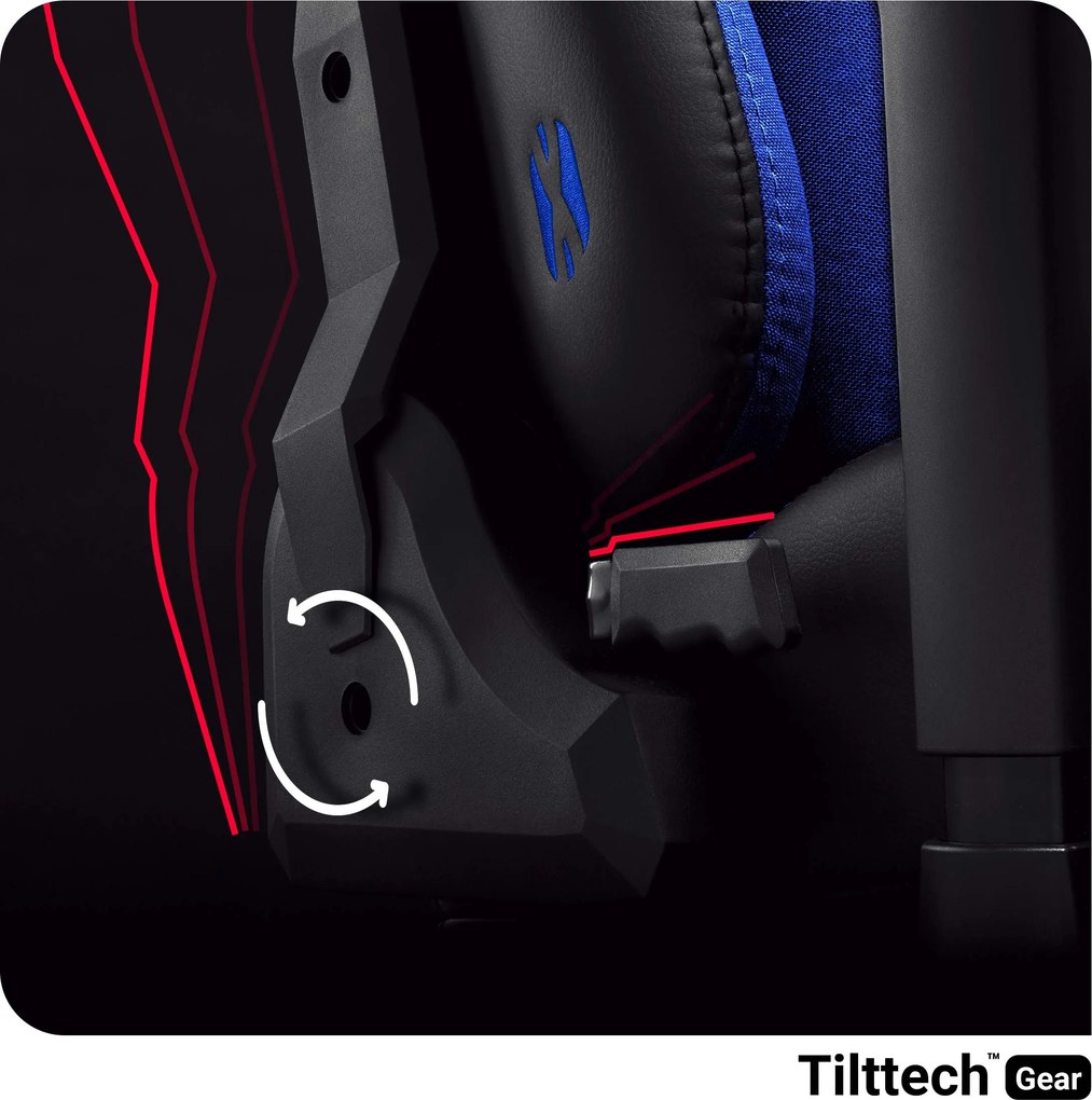 Látková herní židle King Size, modrý-černý: Diablo X-Player 2.0 Frost Black