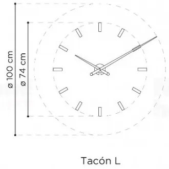 Designové nástěnné hodiny Nomon Tacon 4L red 100cm