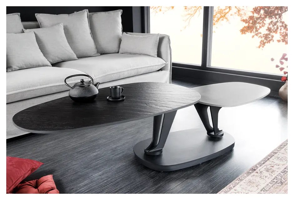 Massive home | Konferenční stolek MOVEMENT GREY 160 CM keramika otočný