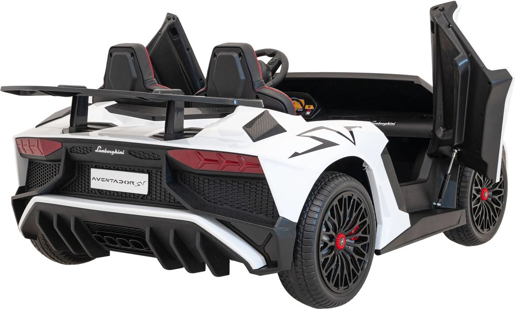 Ramiz Elektrické autíčko Lamborghini Aventador SV pro 2 děti bílé