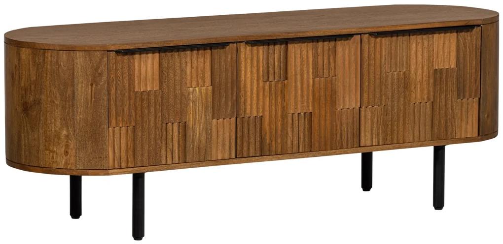 OnaDnes -20% Hoorns Hnědý dřevěný TV stolek Effor 147 x 45 cm