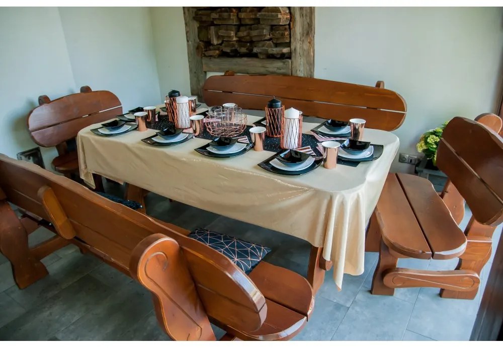 Set zahradního nábytku Chalupář Přírodní sada 1x stůl 200 cm, 2x lavice 200 cm, 2x židle 80 cm Osobní odběr/vlastní doprava