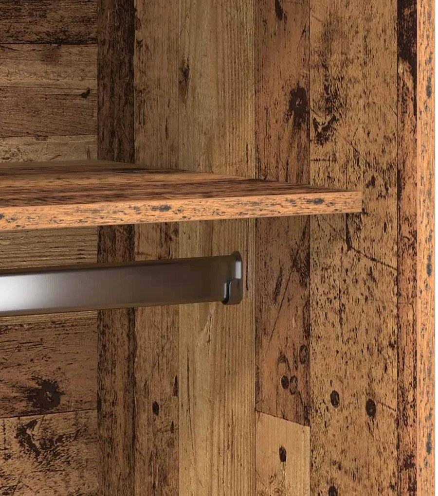 Šatní skříň old wood 100 x 50 x 200 cm kompozitní dřevo 3318624