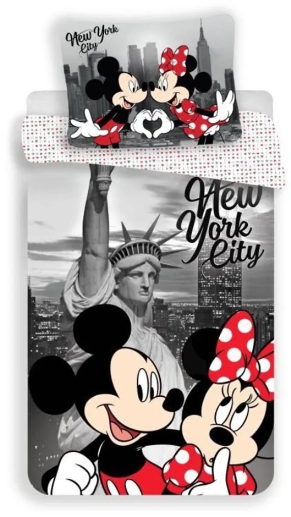 Jerry Fabrics Dětské povlečení MICKEY A MINNIE V NEW YORKU 3