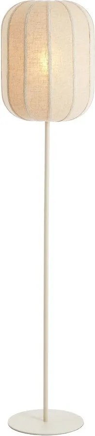 Krémová stojací lampa s textilním stínidlem (výška 165 cm) Solune – Light & Living