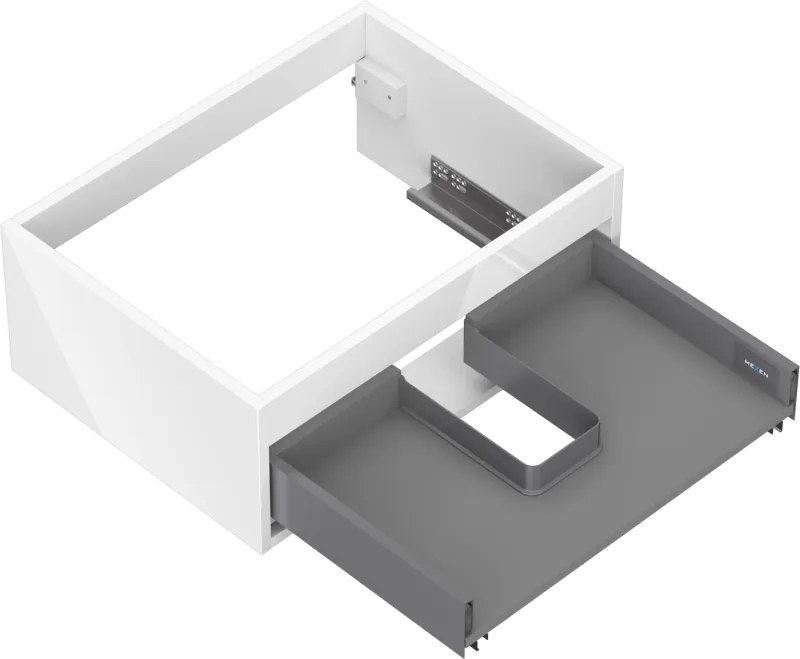 Mexen Box-A, závěsná skříňka 60 cm, 1 zásuvka, bílá lesklá, 91AX0-0600-235-1-00