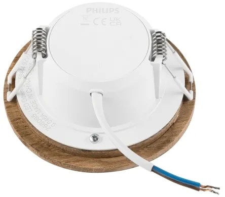 LED Podhledové svítidlo WOODY SPOT LED/5,5W/230V 4000K ořech pr. 10 cm