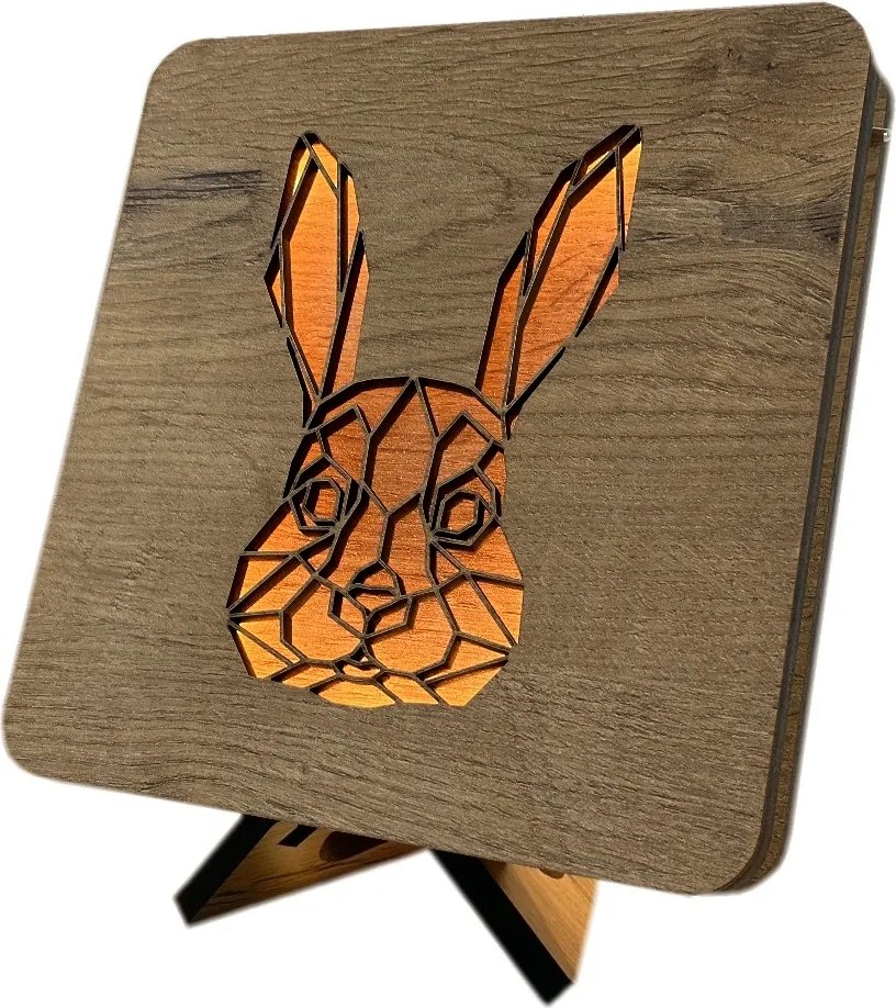 Li-Go "Hlava zajíce" lampa 19x19 cm provedení povrchu: dub světlý