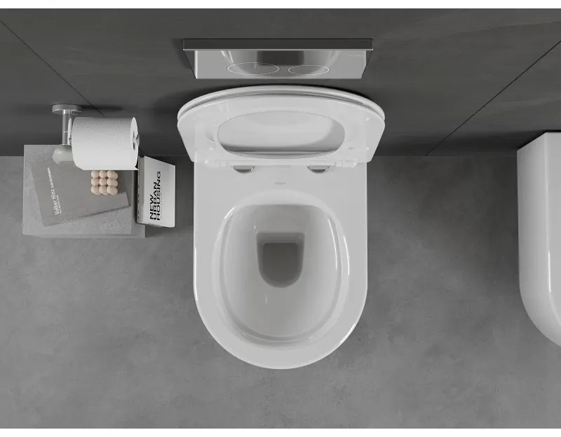 Mexen SOFIA Rimless závěsná wc mísa se sedátkem s pomalým zavíráním, 49 x 37 cm, bílá, 30540300