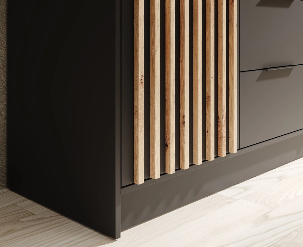 ADRK Furniture Skříň Neri 200 se zrcadly W-NER-200-B