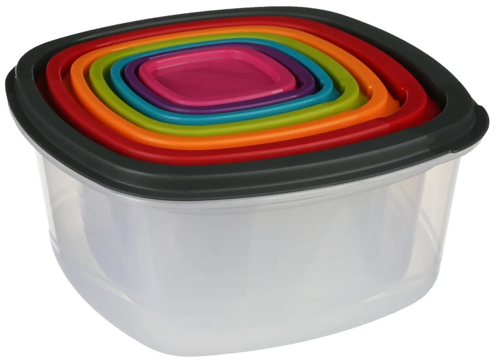 Plastová nádoba na potraviny Rainbow sada 7ks