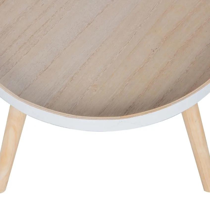 Hoorns Bílý jasanový konferenční stolek Aisha 41 cm