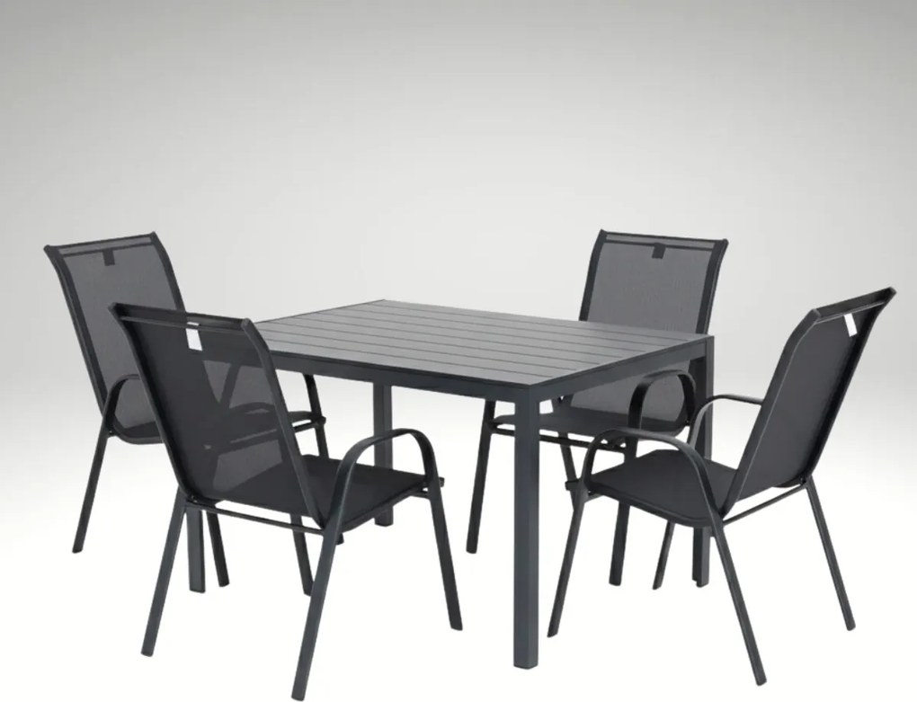 Vikio Venkovní malý zahradní set 90x90 pro 4 osoby DK301 antracit
