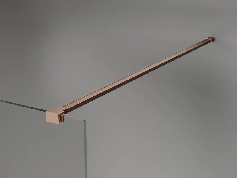 Mexen, Mexen Kioto-X sprchová stěna 70 x 200 cm, transparentní 10 mm, broušená měď - 800-070-101-65-00-X