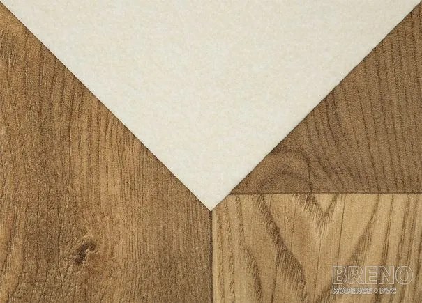 Breno PVC SMARTEX Sugar Oak 634D - tmavé dřevo, šíře 100 cm