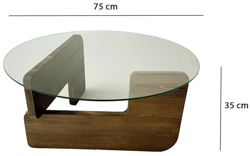 Konferenční stolek Mia Walnut
