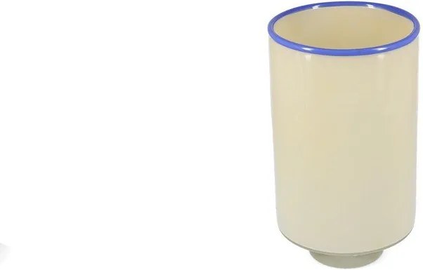 Krémová skleněná váza (výška 26 cm) Milo – ONA