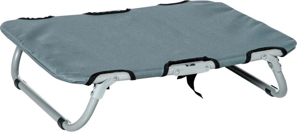 PawHut Dog Lounger Venkovní skládací pelíšek pro psy, kočky, místo na spaní, šedý, 59x46x15cm| Aosom