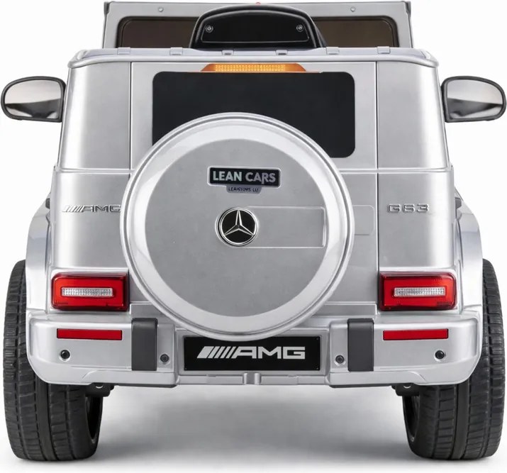 LEAN CARS Elektrické autíčko Mercedes AMG G 63 stříbrné lakované