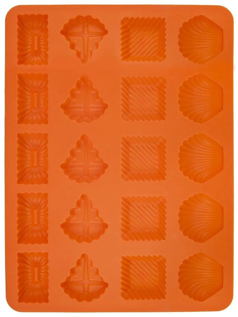 Orion Forma silikon pracny mix tvarů 20 ks Oranžová