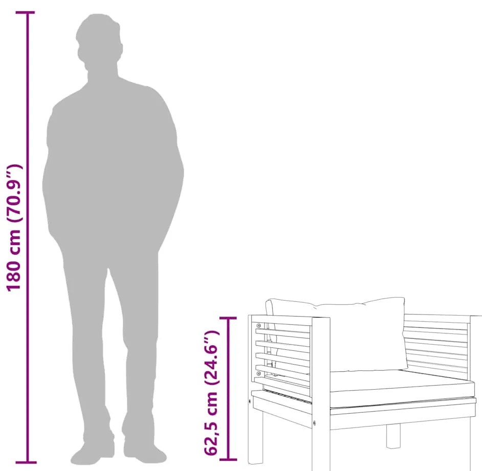 vidaXL Marketos Zahradní židle tmavě šedé podušky masivní akáciové dřevo