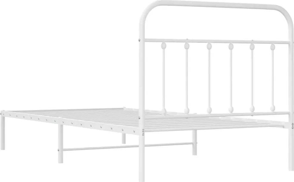 vidaXL Kovový rám postele s čelem 100 x 200 cm [352622] Barva: Černá
