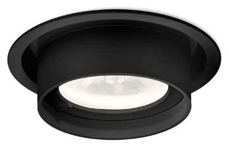 Wever & ducré kulaté stropní vestavné svítidlo rini sneak ip44 ceiling rec 1.0 led 1800-3000k b tree černá matná
