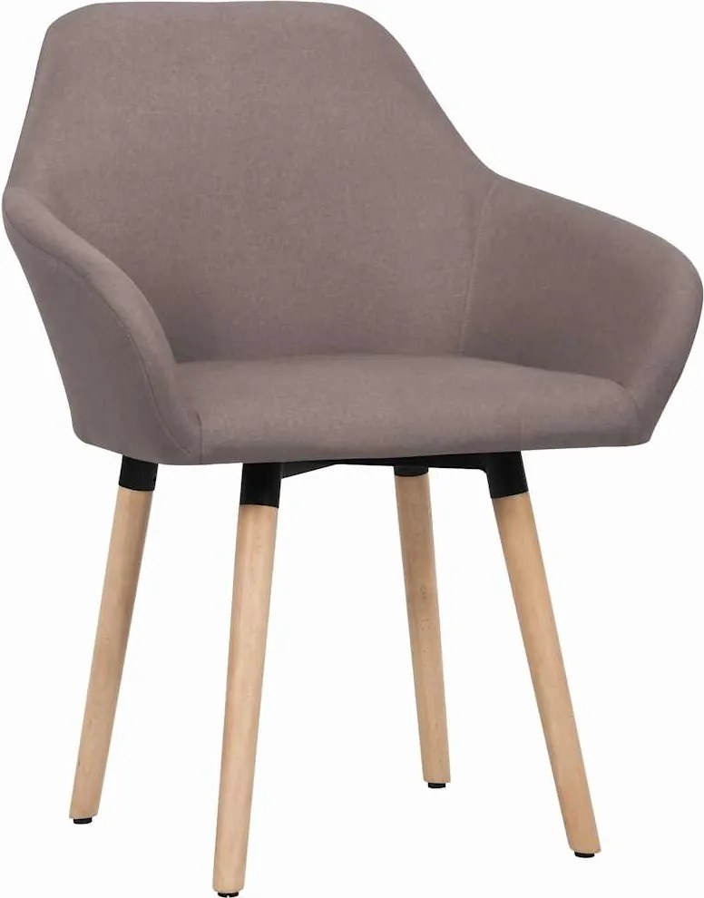Jídelní židle 2 ks taupe textil 283468