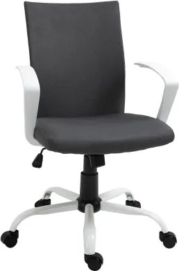Vinsetto ergonomická a otočná kancelářská židle s nastavením výšky, 61x61x89-99 cm, tmavě šedá