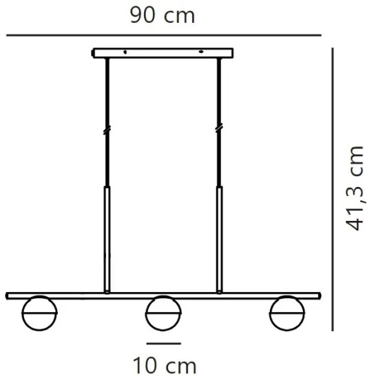 Nordlux - Lustr na lanku CONTINA 3xG9/5W/230V mosaz