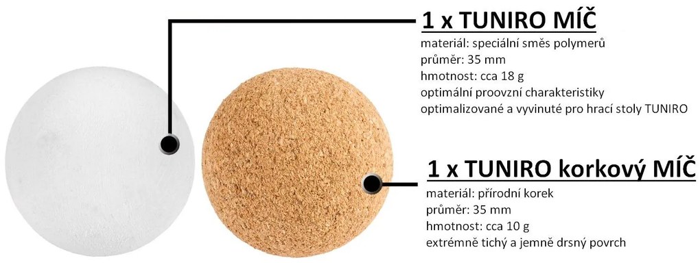 TUNIRO BASIC Stolní fotbálek, 75 kg, bílý