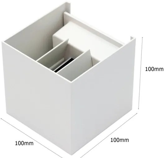 LED Venkovní nástěnné svítidlo 2xLED/3W/230V IP54 bílá