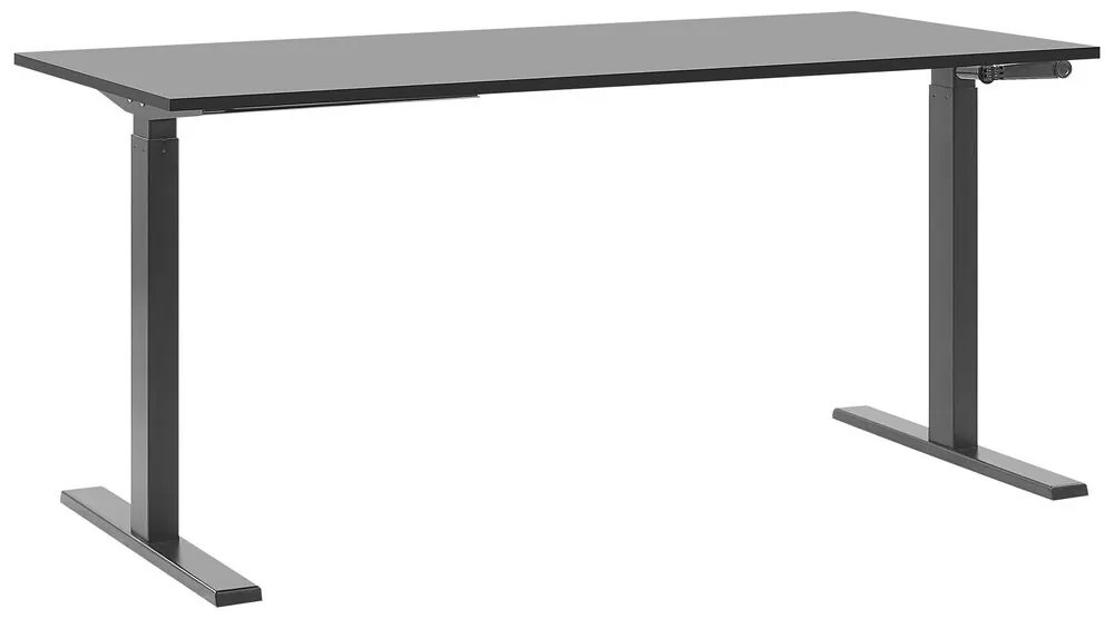 Manuálně nastavitelný psací stůl 160x72 cm černý DESTIN II Beliani