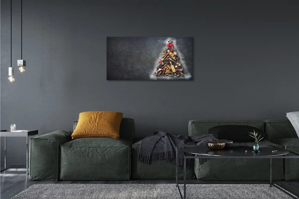 Obrazy na plátně Vánoční ozdoby 140x70 cm