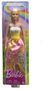 Barbie Pohádková princezna - Žlutá HRR09
