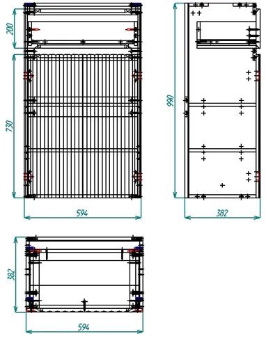 Lavedo Marble 100 nízká koupelnová skříňka