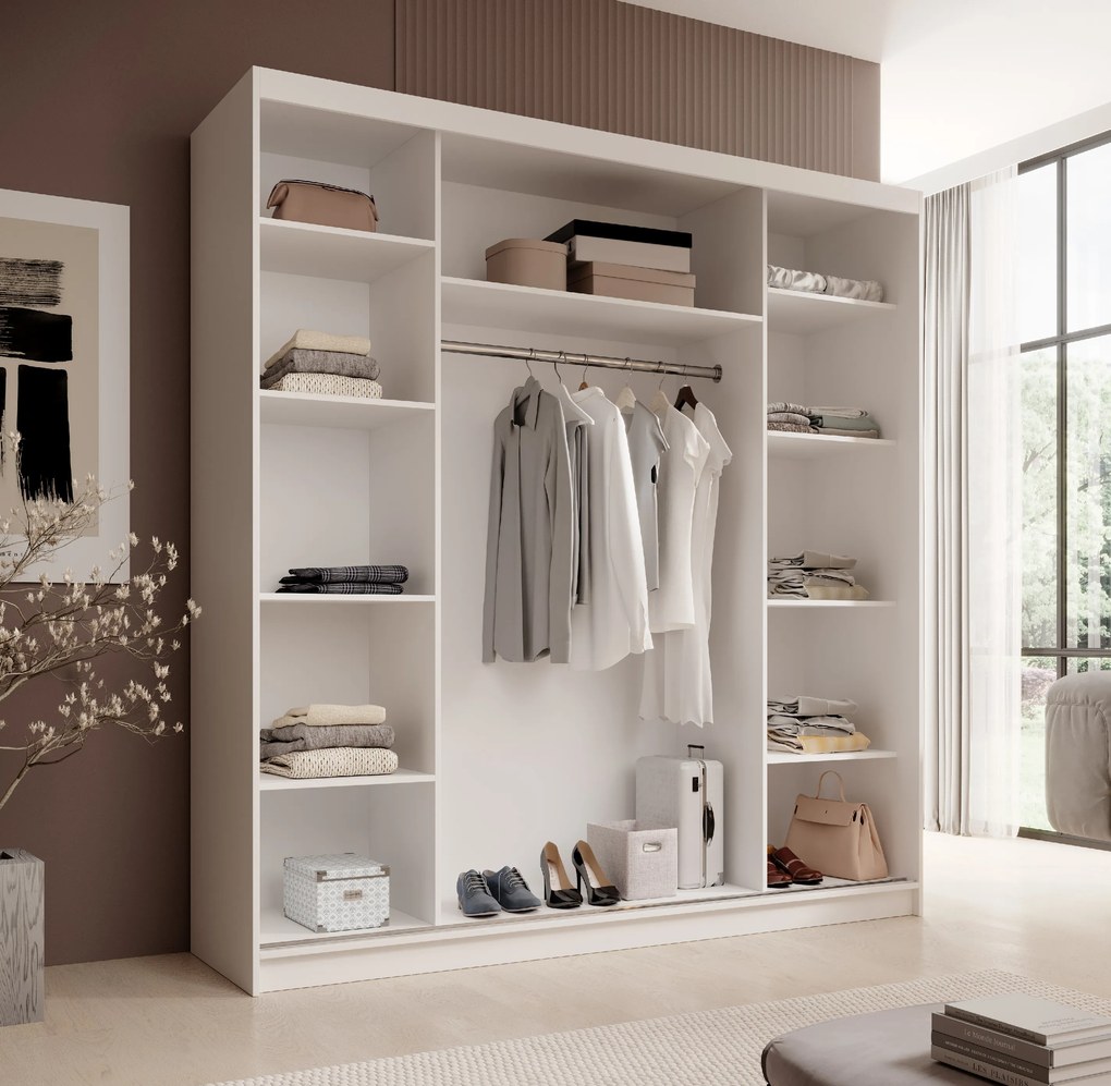 ADRK Furniture Posuvná skříň se zrcadlem Sonic 200 ADRK-SW-SON-W-200